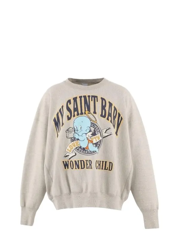 SAINT MXXXXXX Baby Michael Crewneck Sweatshirt - Grey