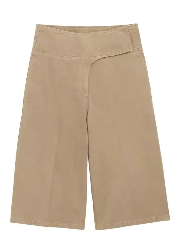 AMI Paris Cotton Belted Bermuda Shorts - Neutrals