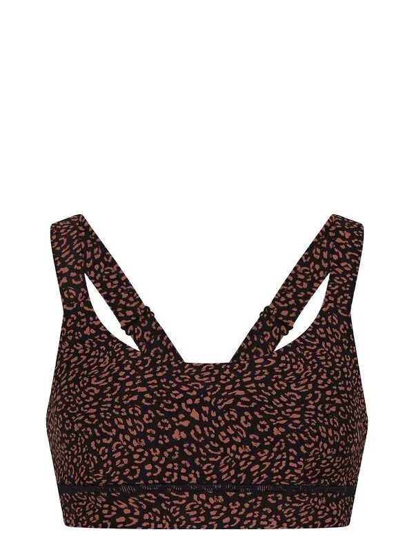 The Upside Leo Dance Leopardprint Stretch Sports Bra - Animal Print