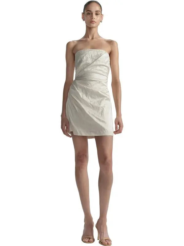A.L.C. Evie Strapless Mini Dress - Pearl