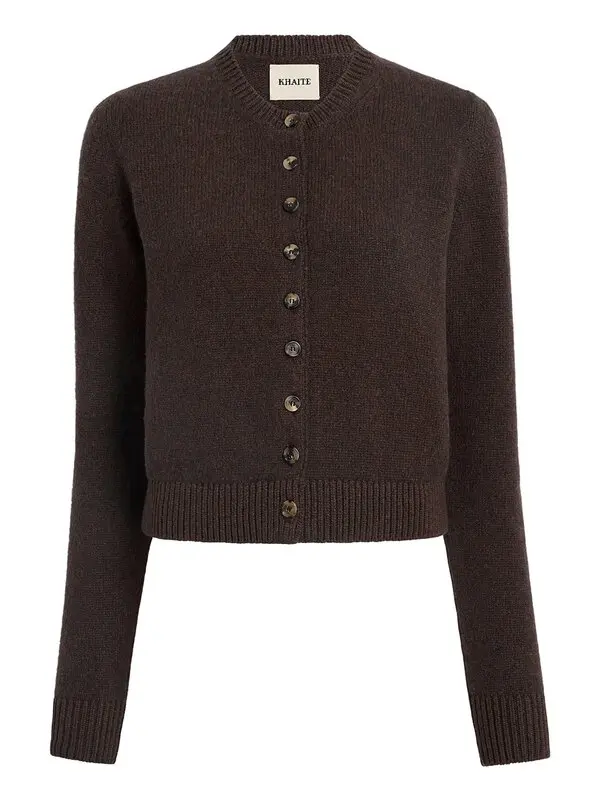 Khaite Everheart Cashmere Cardigan - Coffee