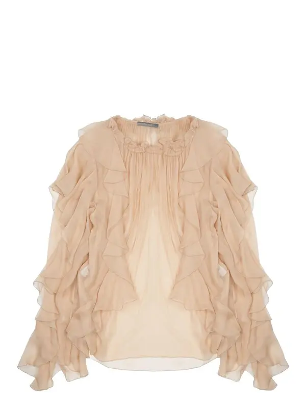 Alberta Ferretti Silk Shirt - Beige