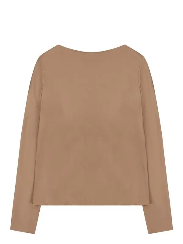 Alberta Ferretti Silk Blend Blouse - Beige
