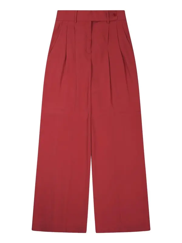 Alberta Ferretti Tailored Wide-leg Trousers - Pink