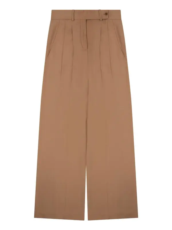 Alberta Ferretti Wide-leg Tailored Trousers - Beige