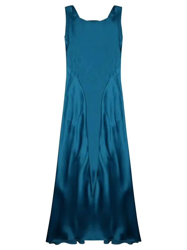 Alberta Ferretti Long Silk-blend Dress - Blue