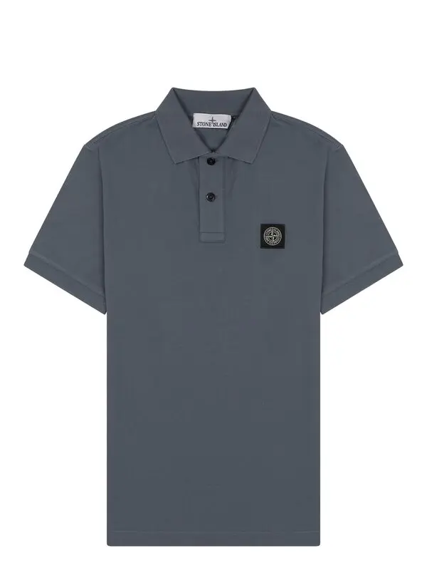Stone Island Polo With Logo Patch - Charcoal