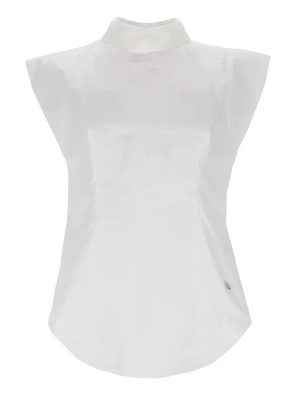 Jean Paul Gaultier Sleeveless Inverted Shirt - White