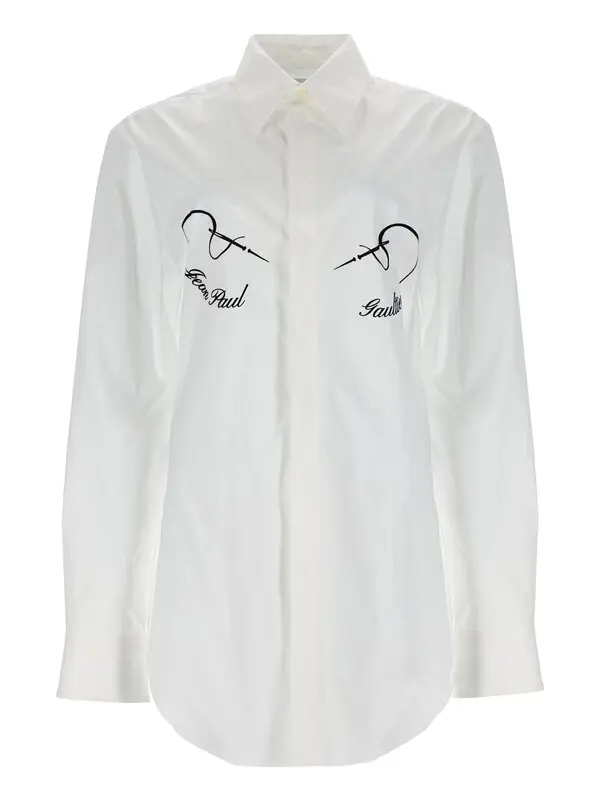 Jean Paul Gaultier Printed Shirt - White