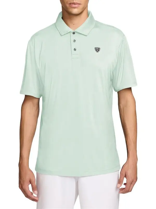 Nike Dri-fit Par 5 Golf Polo - Barely Green/white