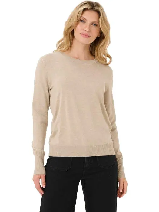 KAFFE Kalizza Round Neck Pullover - Feather Gray Melange