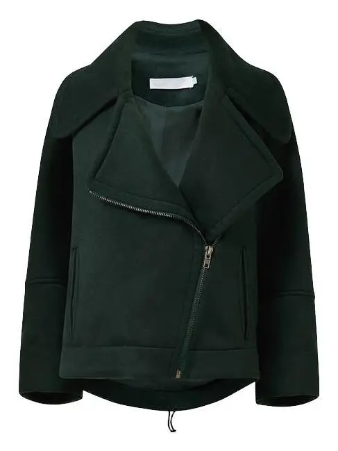 LEEM Boxy Biker Jacket - Green