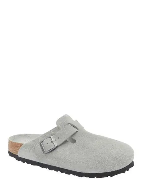 BIRKENSTOCK Boston Soft Footbed Clog - Pure Sage Suede