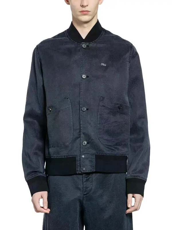MASSIMO OSTI STUDIO Buttoned Short Jacket - Blue