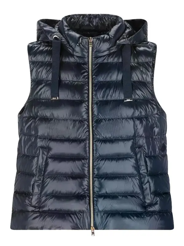 Herno Quilted Hooded Jacket - Blue