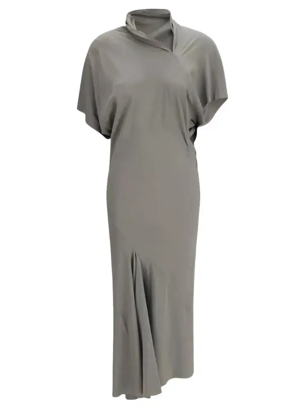 Rick Owens Seb Draped Midi Dress - Grey