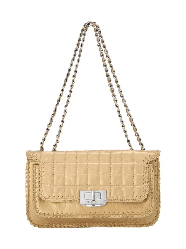 Chanel Chocolate Bar' East/west Bag - Gold