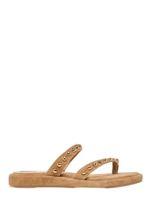 DOLCEVITA Amary Studded Sandals - Lt Brown Suede