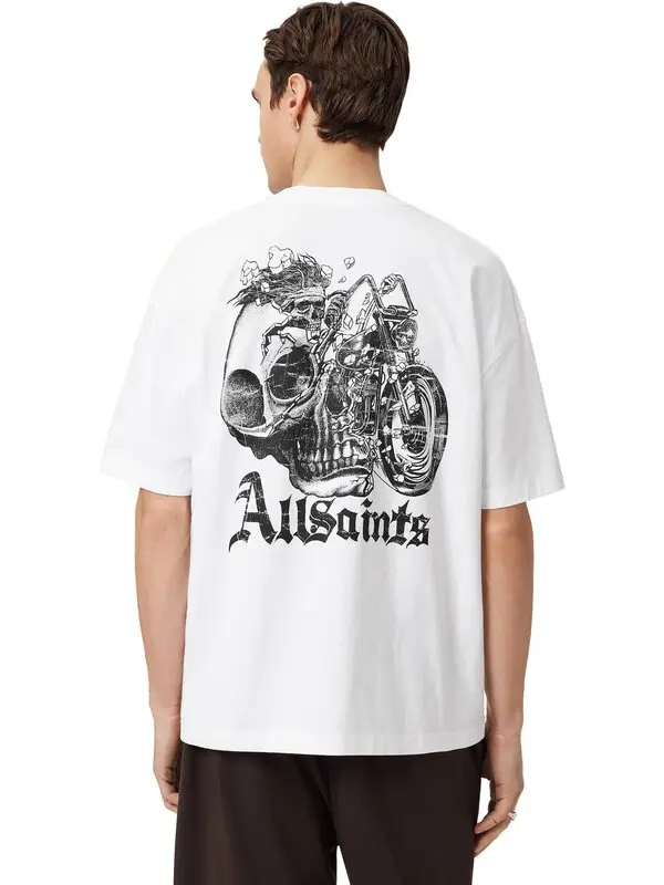 ALLSAINTS Panhead Oversized Graphic T-shirt - White