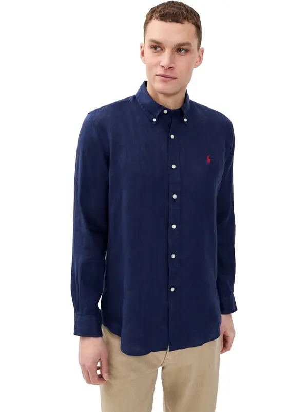 Polo Ralph Lauren Long Sleeve Linen Shirt - New Classic Navy