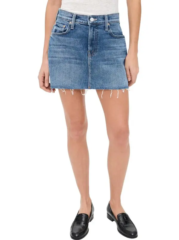 MOTHER The Ditcher Mini Fray Skirt - Heads Or Tails
