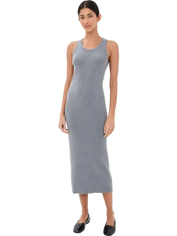 LISA YANG Lexie Ribbed Knit Midi Dress - Deep Cloud