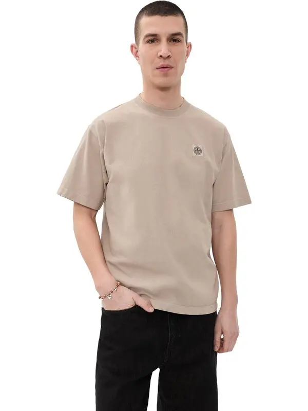 Stone Island Garment Dyed Tee - Desert