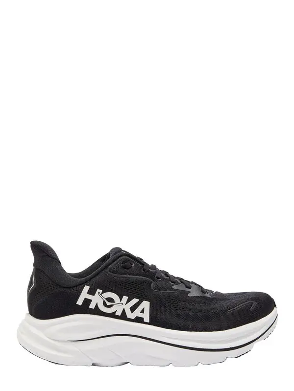 Hoka Clifton 10 Mesh-knit Sneakers - Black And White