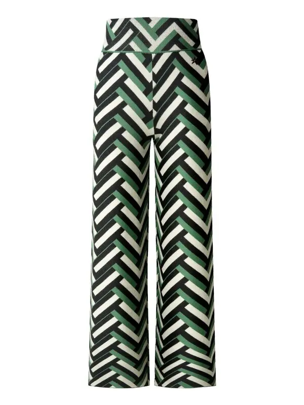 Perfect Moment Chalet Merino Wool Wide-leg Trousers - Green