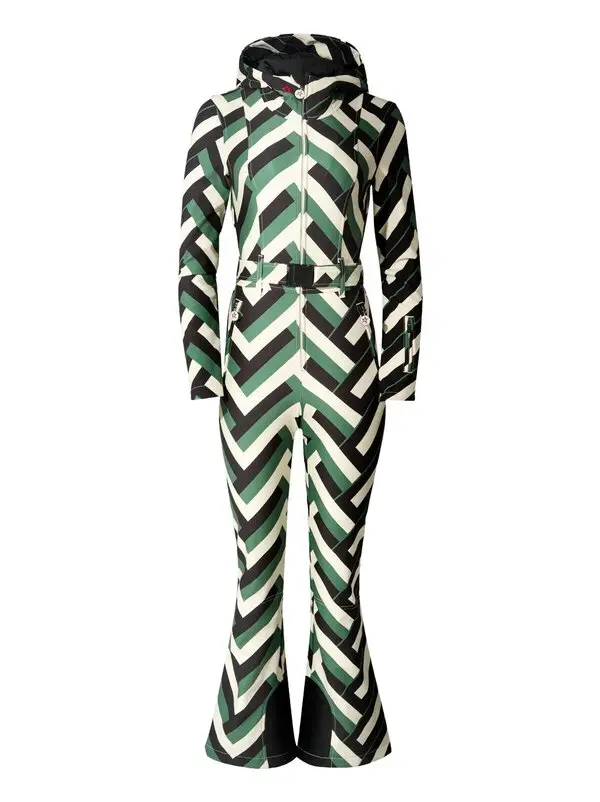Perfect Moment Tignes Printed Shell Ski Suit - Green