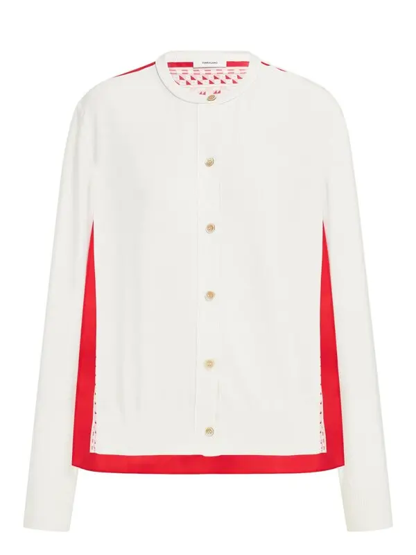 FERRAGAMO Crew-neck Cardigan - White