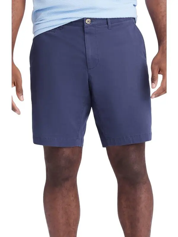 Robert Graham Stretch Cotton Chino Bermuda Shorts - Cadet Navy