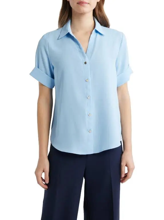 Anne Klein Crepe Shirt - Lakeshore