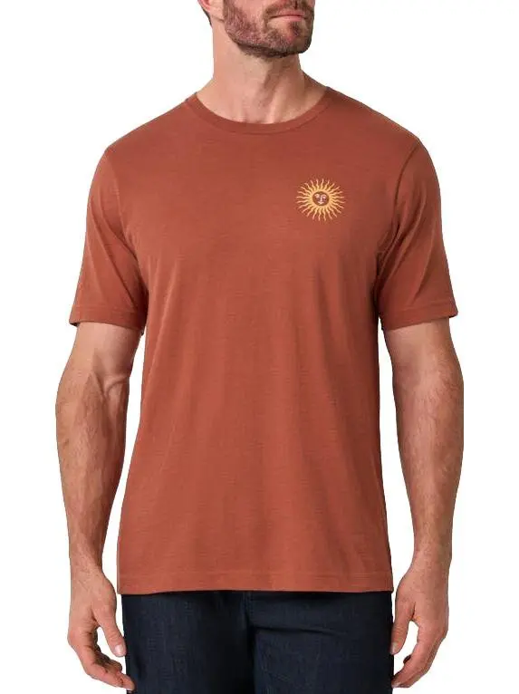 Travis Mathew Sunbaker Cotton Graphic T-shirt - Maple