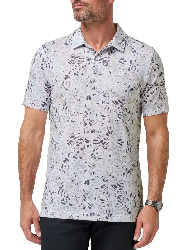 Travis Mathew Featherweight Chill Print Polo - White