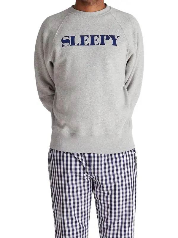Sleepy Jones Logo Sweatshirt - Heather Grey