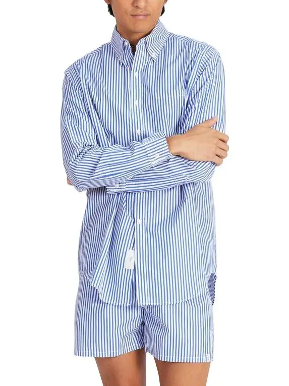 Sleepy Jones Penn Shirt - Blue & White Stripe