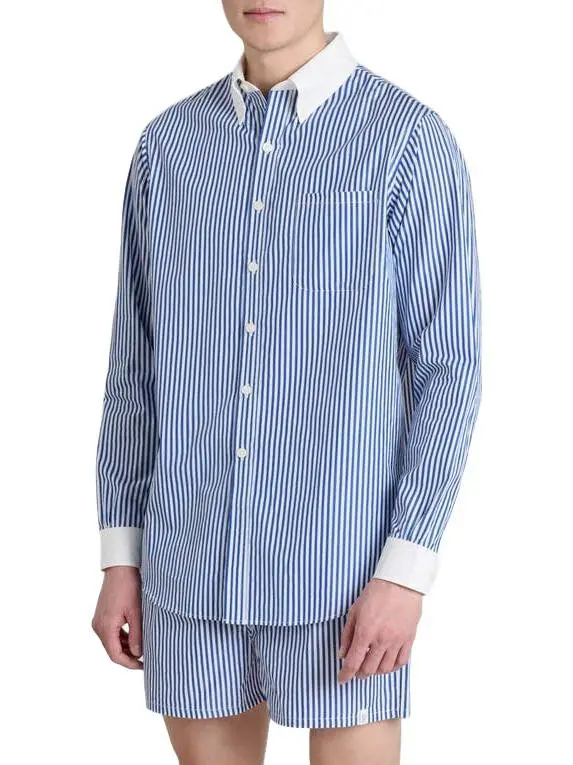 Sleepy Jones Penn Shirt - Colorblock Bengal Stripe
