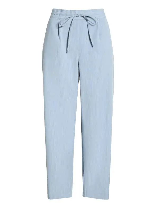 Vince Camuto Stripe Drawstring Waist Pants - Sky
