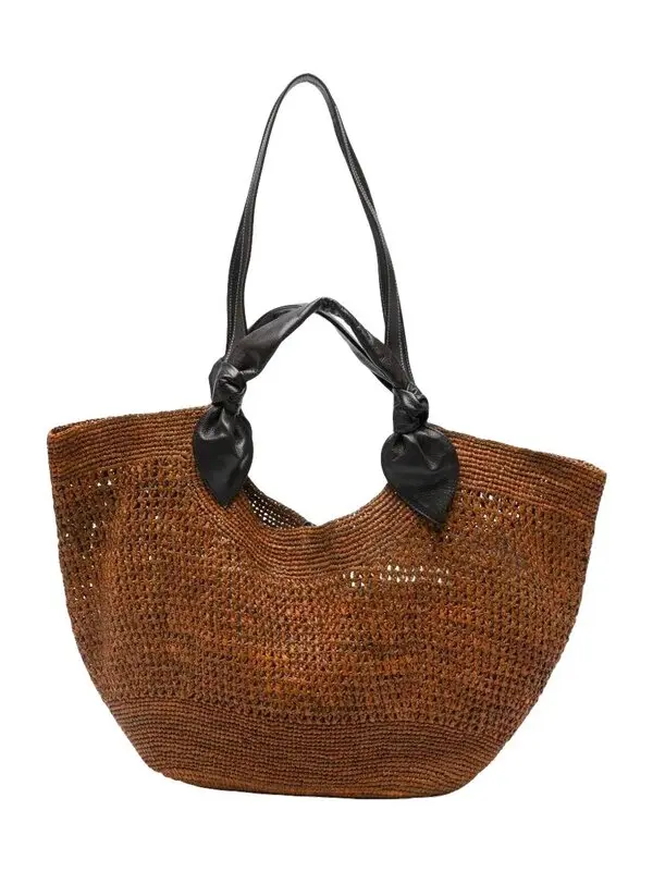 Hereu Fonol Large Raffia Tote - Brown