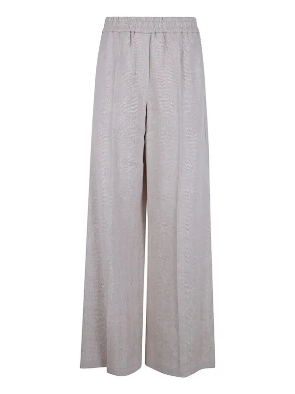 Brunello Cucinelli Wide Leg Trousers - Beige