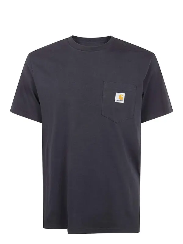 Carhartt Work In Progress Short Sleeves "pockets" Organic Cotton T-shirt - Black
