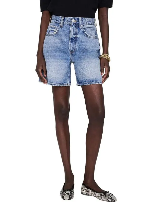 ANINE BING Heath Denim Shorts - Blue