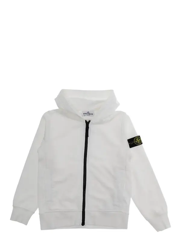 Stone Island Zip Up Cardigan - White