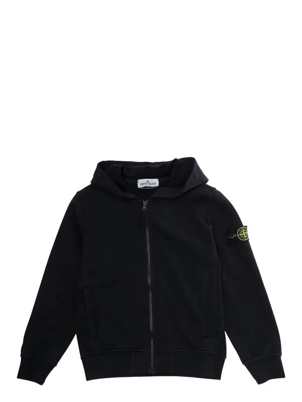 Stone Island Zip Up Cardigan - Black