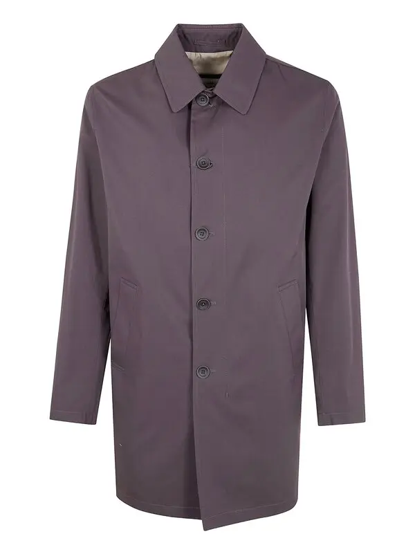 Herno Single Breasted Midi Coat - Brown