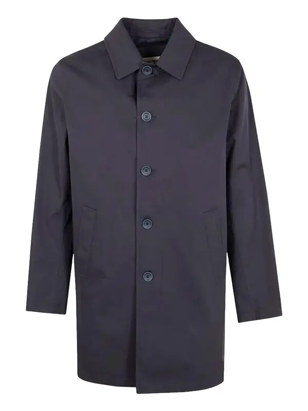 Herno Single-breasted Midi Coat - Blue