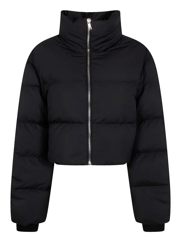 RICK OWENS MONCLER Cropped Jacket - Black