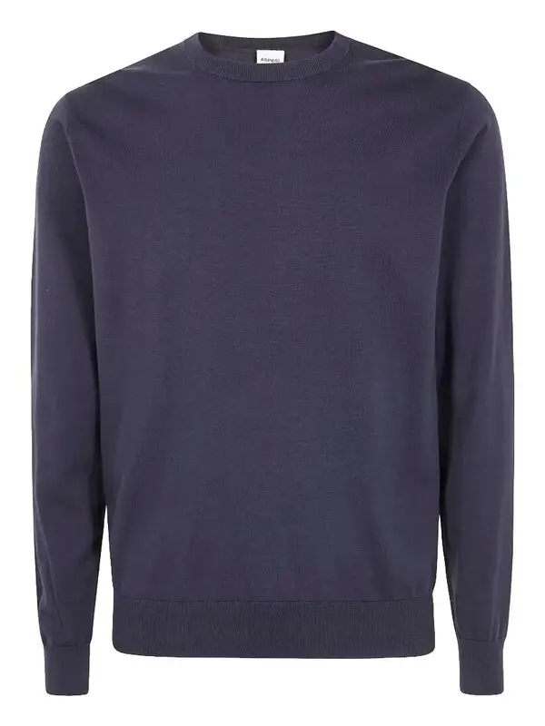 Aspesi Round Neck Sweater - Blue