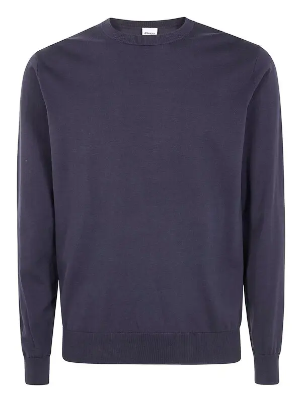Aspesi Round Neck Sweater - Blue